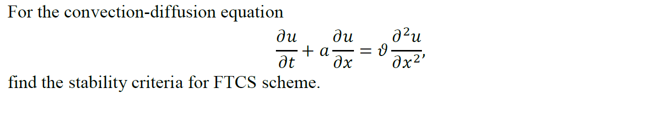 Solved For The Convection Diffusion Equation