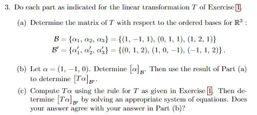 Solved 3. Do each part as indicated for the linear | Chegg.com