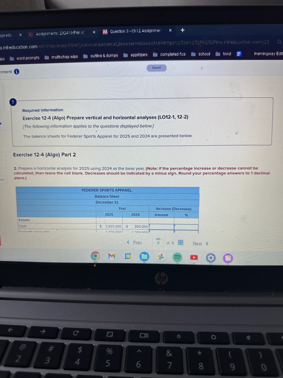 Solved Required Information Exercise 12-4 (Algo) Prepare | Chegg.com
