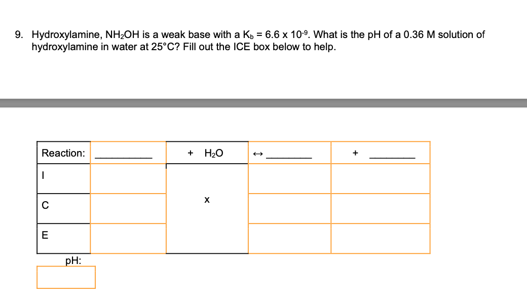 Solved Question#11 ﻿Hydroxylamine, NH2OH ﻿is a weak base | Chegg.com