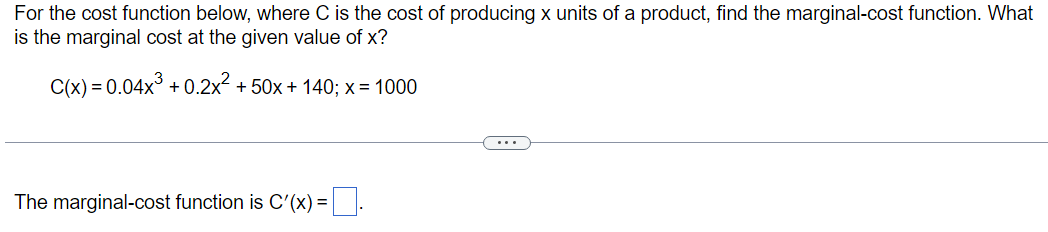Solved For the cost function below, where C is the cost of | Chegg.com
