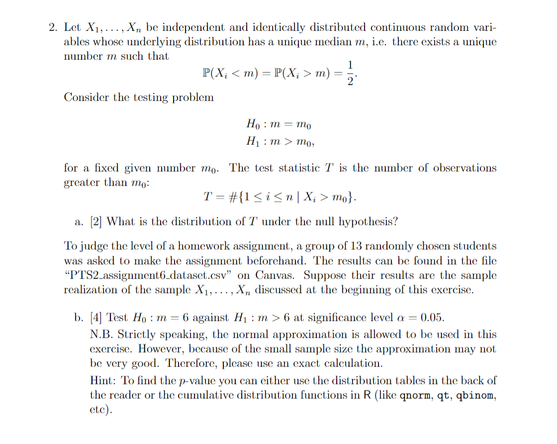 Solved 2. Let X1, ..., Xn be independent and identically | Chegg.com