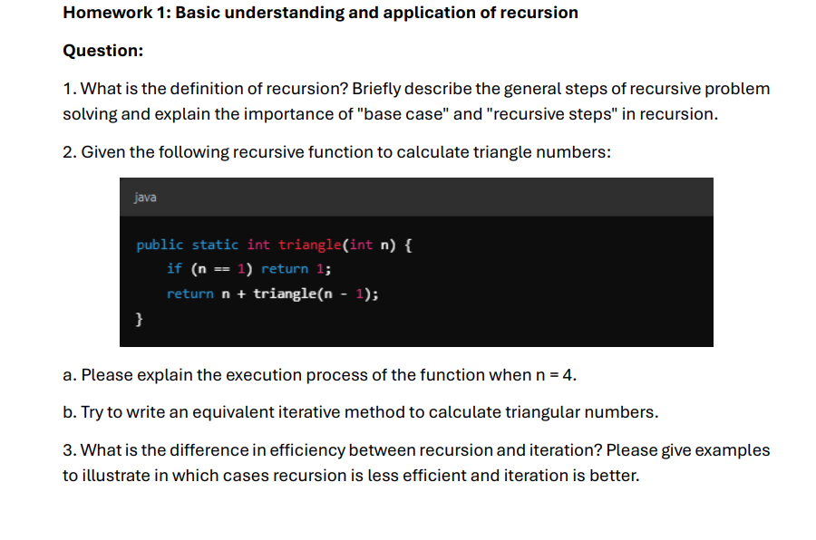 Solved Homework 1: Basic understanding and application of | Chegg.com