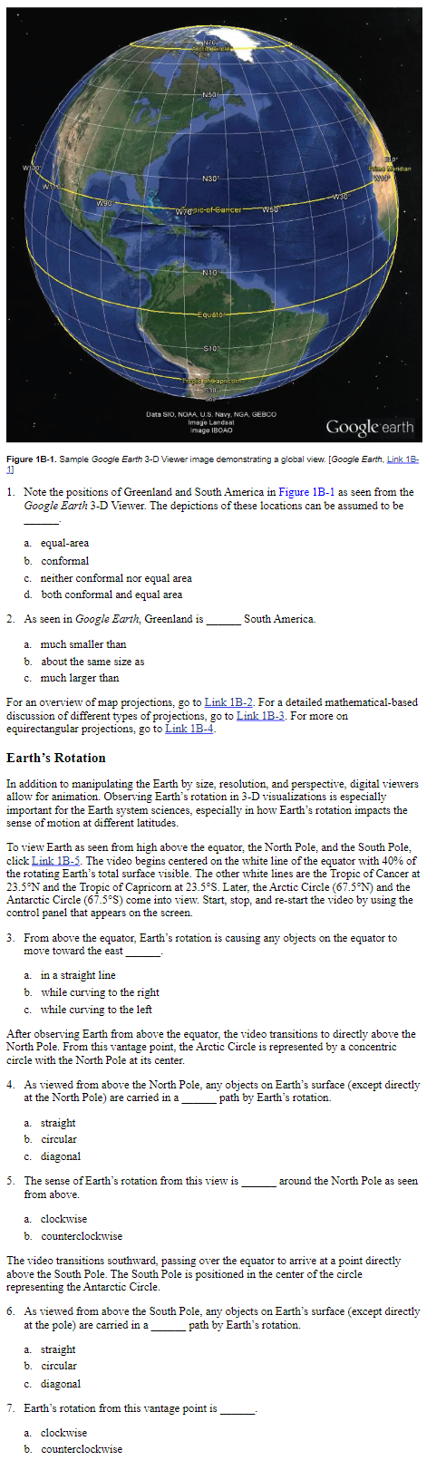 Solved Figure 1B-1. Sample Googie Earth 3-D Viewer image | Chegg.com
