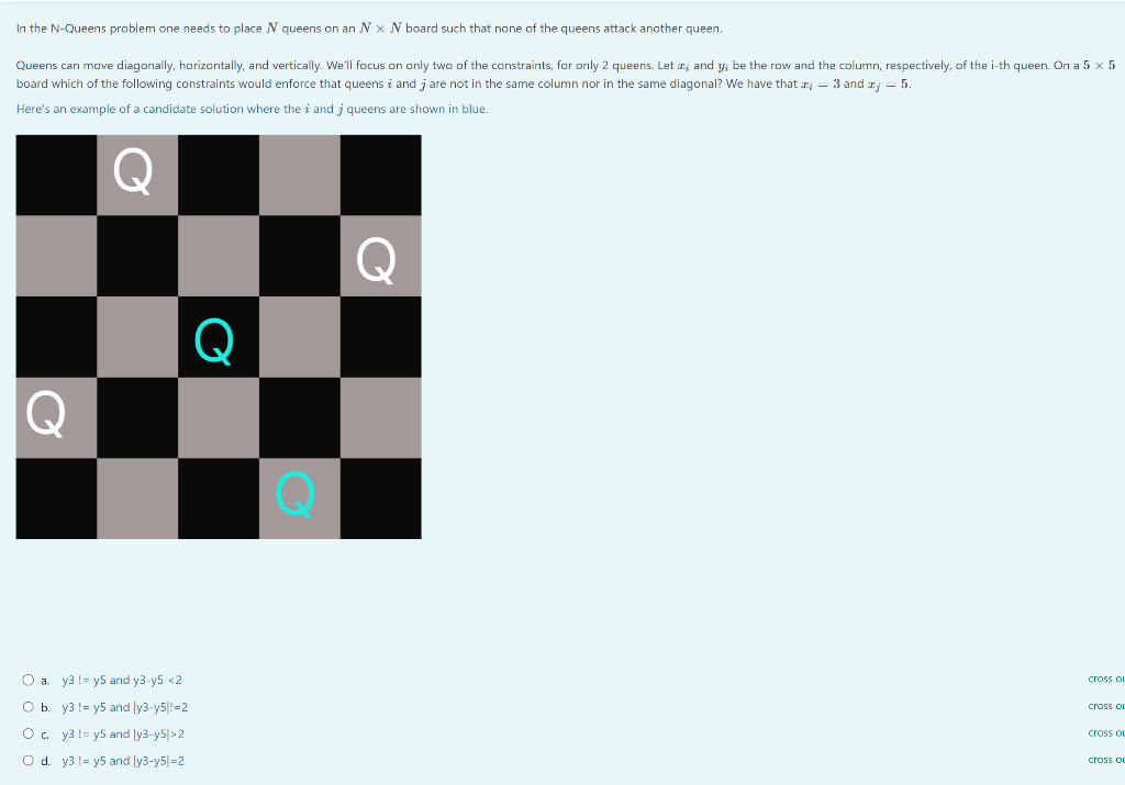 Solved In the N-Queens problem one needs to place N queens | Chegg.com