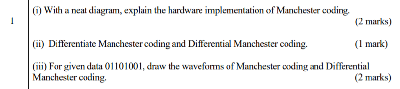 Solved (i) With a neat diagram, explain the hardware | Chegg.com