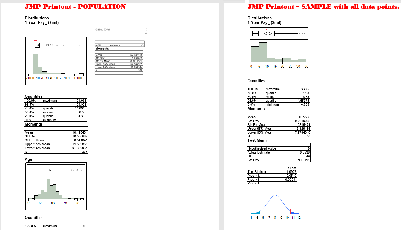 HW2-In this homework you have both the population | Chegg.com