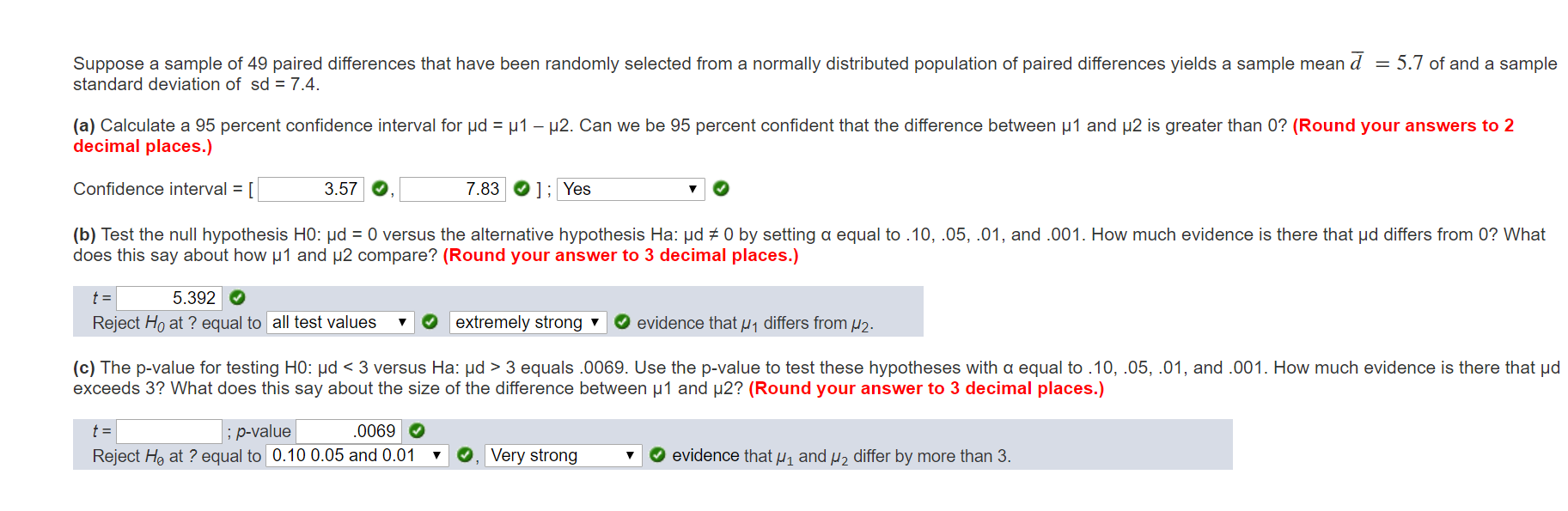 Solved Suppose a sample of 49 paired differences that have | Chegg.com