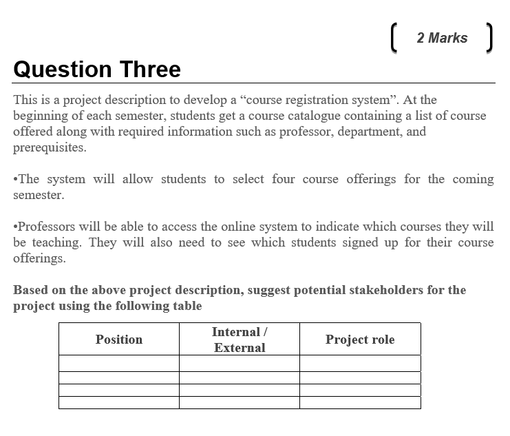 Solved This is a project description to develop a "course | Chegg.com