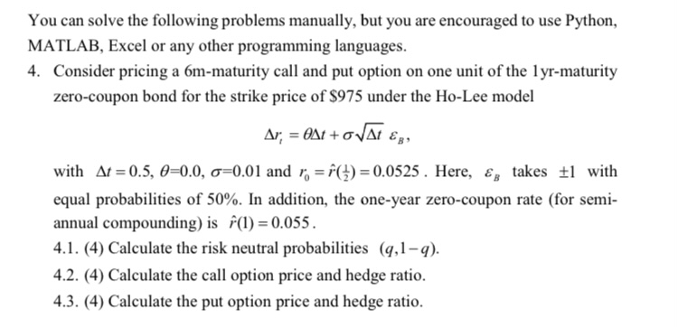 Solved You can solve the following problems manually, but | Chegg.com