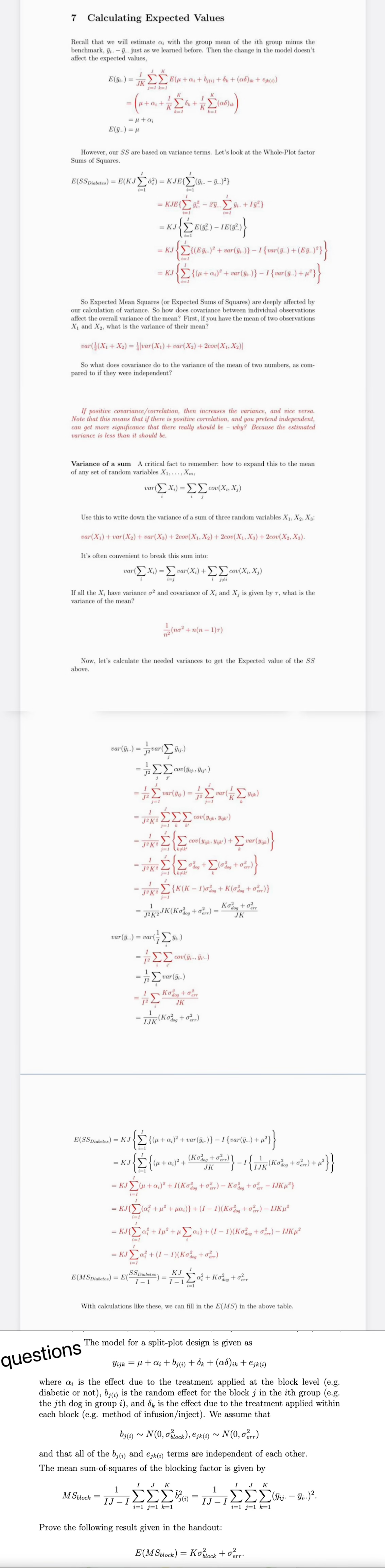 Solved 7 Calculating Expected Values Recall that we will | Chegg.com