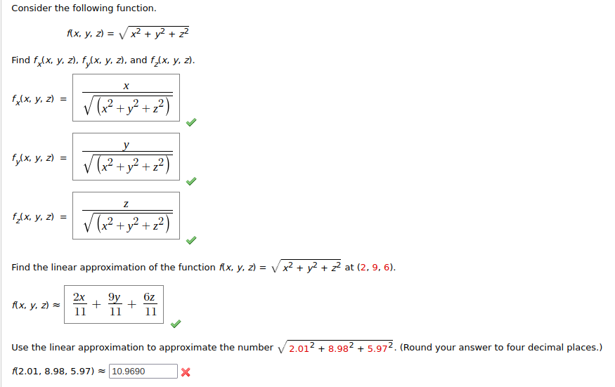 Solved Consider the following function. f(x,y,z)=x2+y2+z2 | Chegg.com