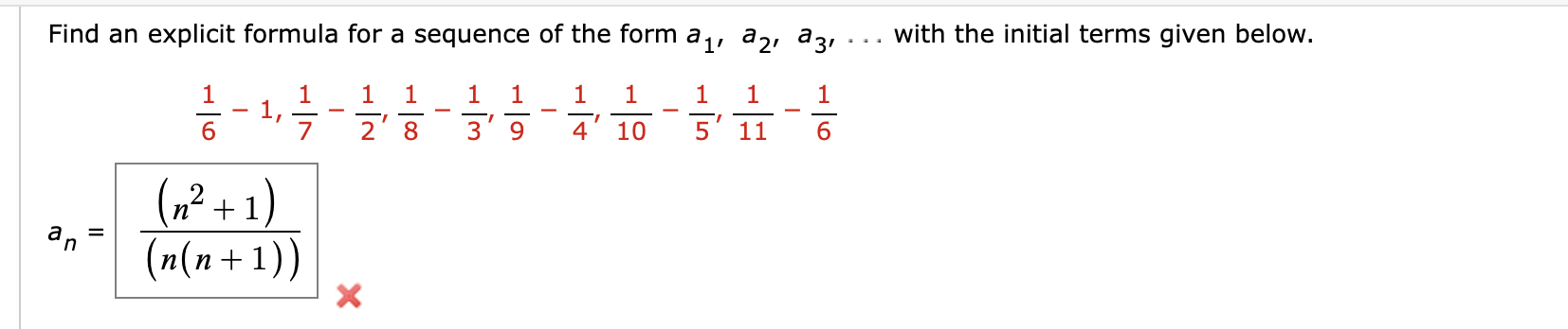 Solved Find an explicit formula for a sequence of the form | Chegg.com