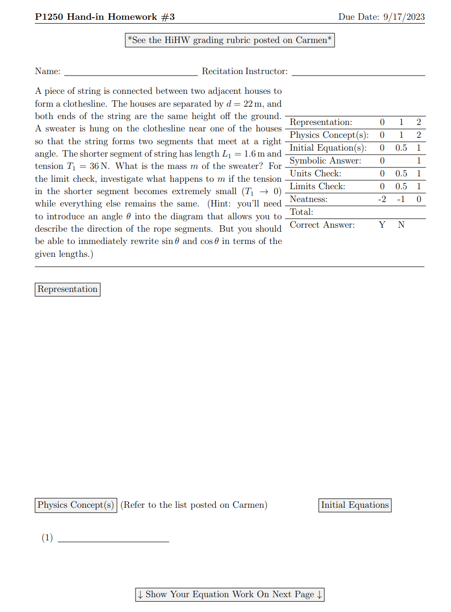 A piece of string is connected between two adjacent | Chegg.com