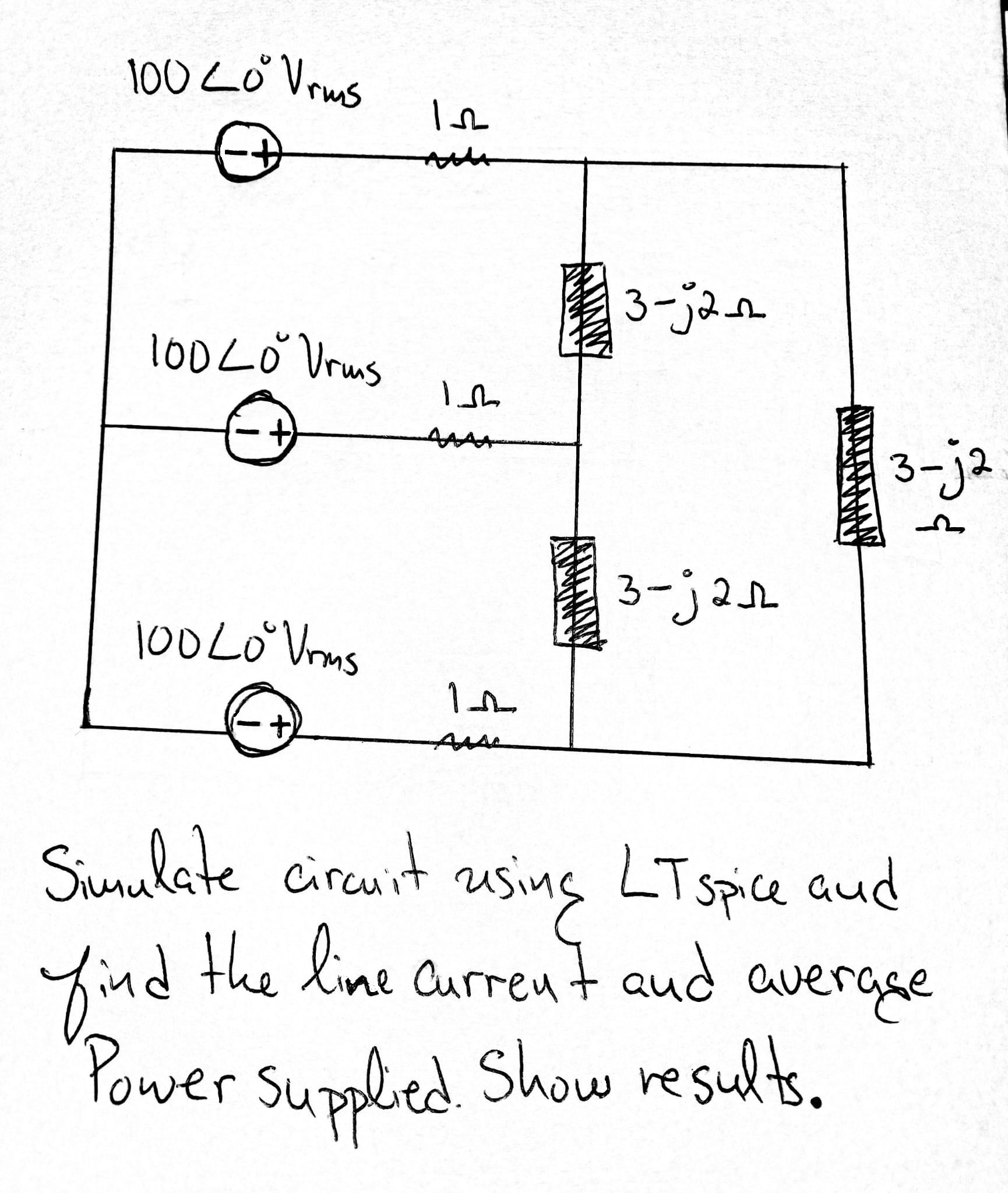 Solved Simulate circuit using L spice and find the line | Chegg.com