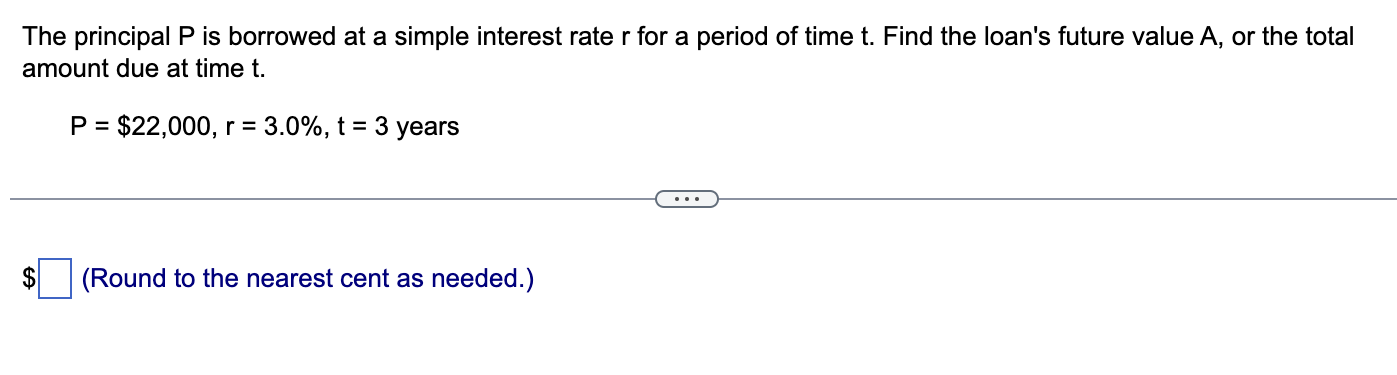 Solved The principal P is borrowed at a simple interest rate | Chegg.com