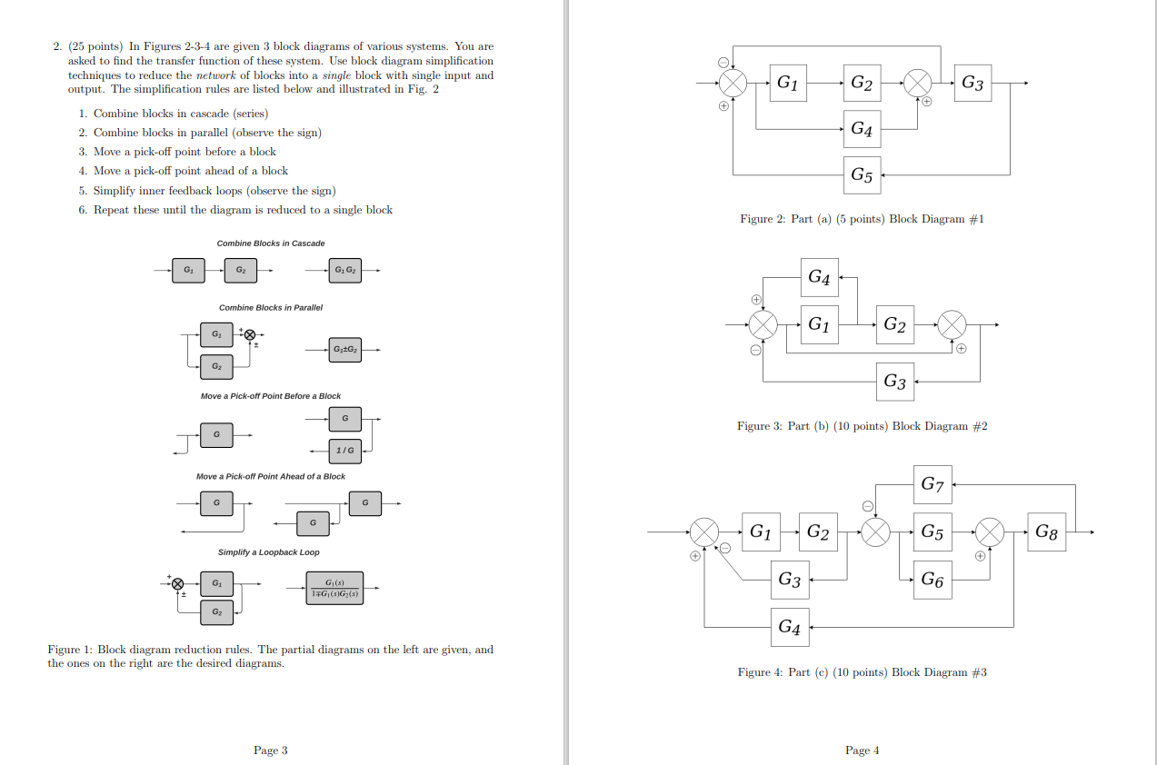 Solved G1 G2 G3 TO 2. (25 points) In Figures 2-3-4 are given | Chegg.com