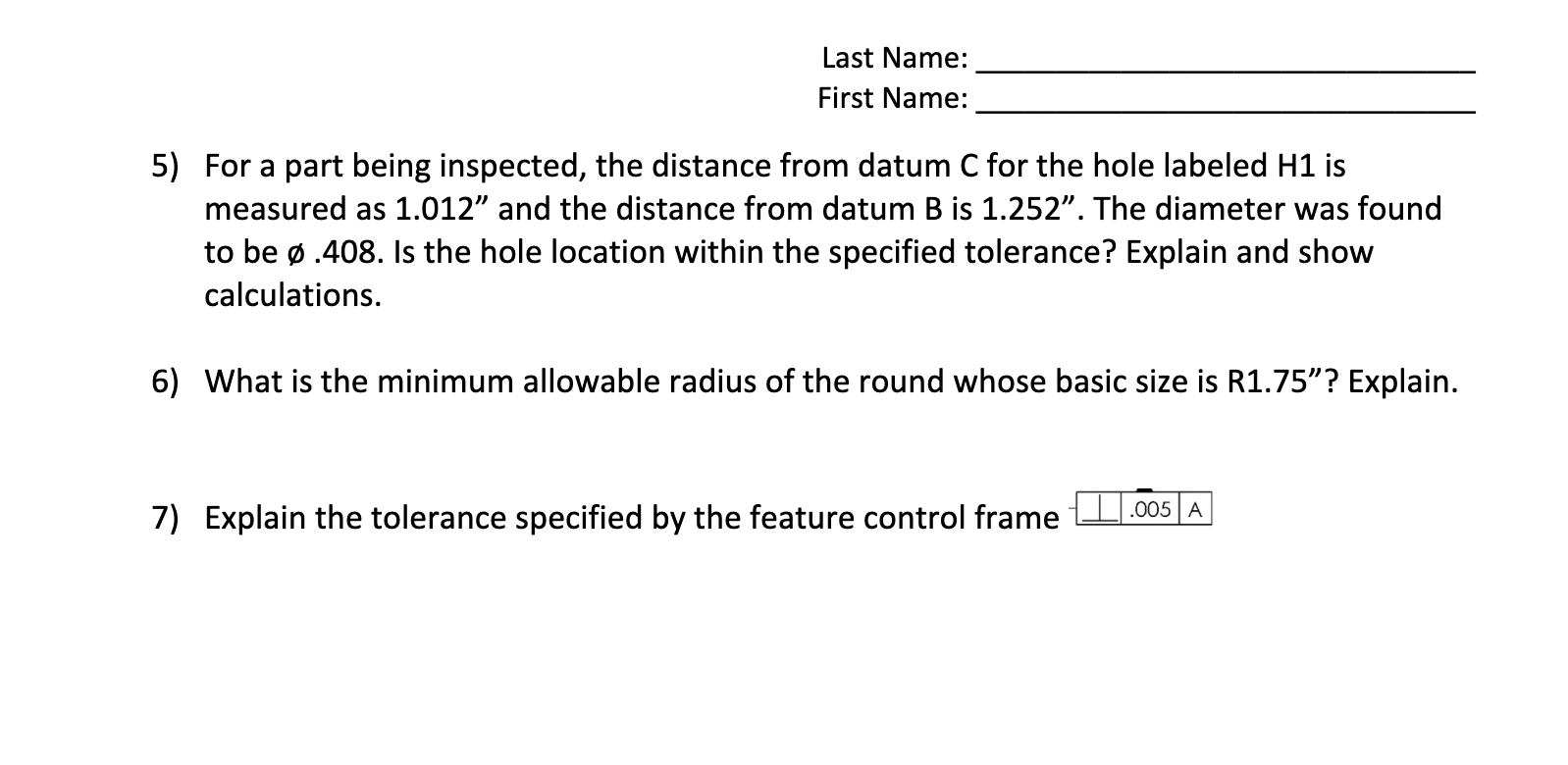∃ 1) Sketch the three datums on the isometric view | Chegg.com