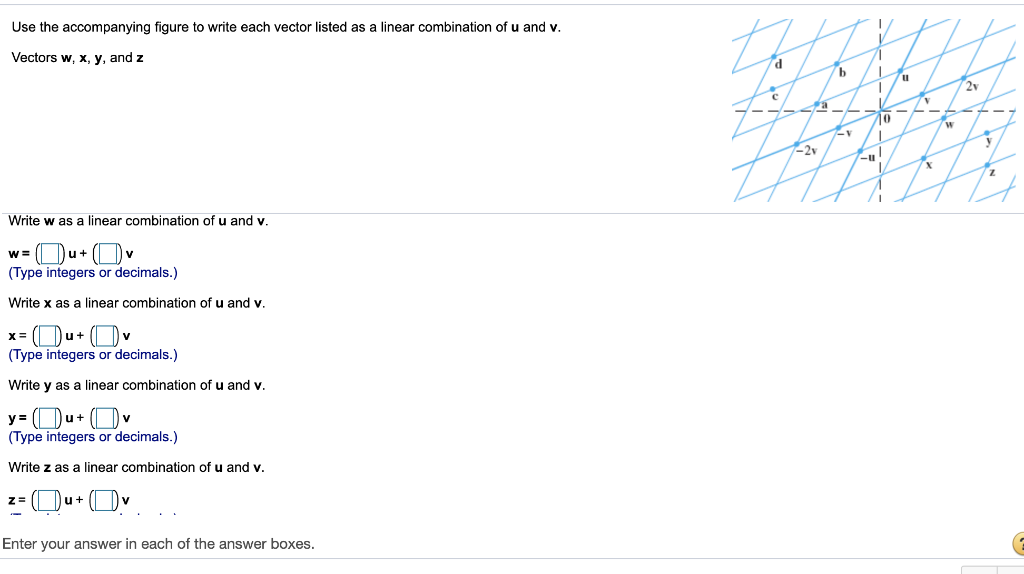 Solved 8 8 х Let u= and v= Show that is in Span {u, v} for | Chegg.com