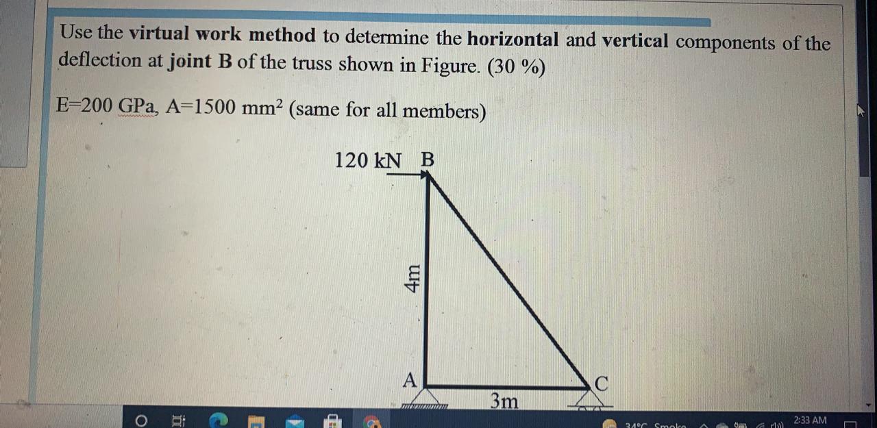 Solved Use the virtual work method to determine the | Chegg.com