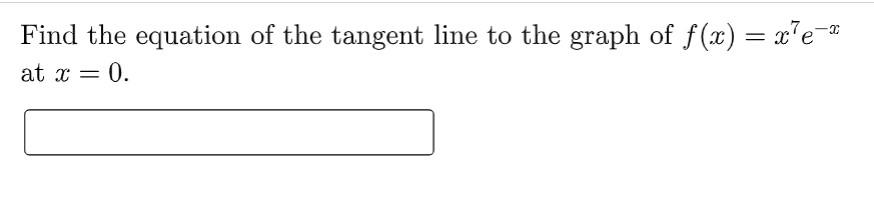 Solved Find the equation of the tangent line to the graph of | Chegg.com