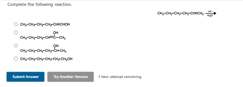 Solved Complete the following reaction. | Chegg.com