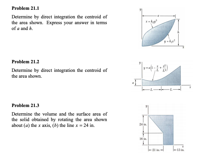 Solved Problem 21.1 Determine by direct integration the | Chegg.com