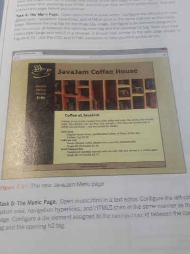 Solved javajam case study chapter 6 web development and | Chegg.com