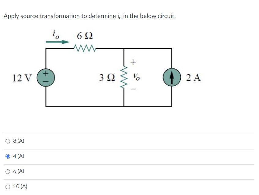 Solved Apply source transformation to determine i0 ﻿in the | Chegg.com