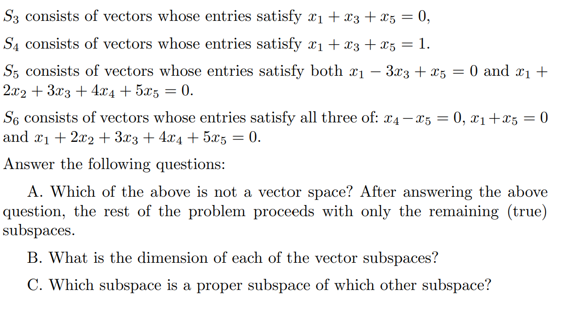 Solved 2. Consider the following subsets S1,S2,S3,S4,S5,S6, | Chegg.com