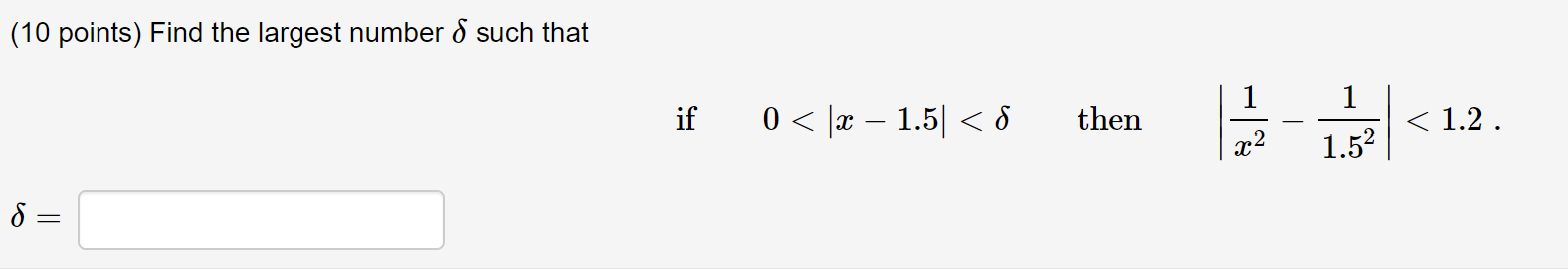 Solved (10 points) Find the largest number & such that 8 = | Chegg.com