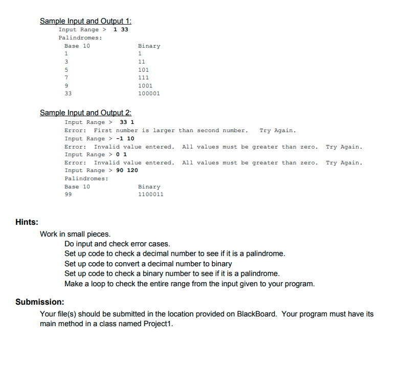 Solved Description: A palindrome is a word (or, in this | Chegg.com