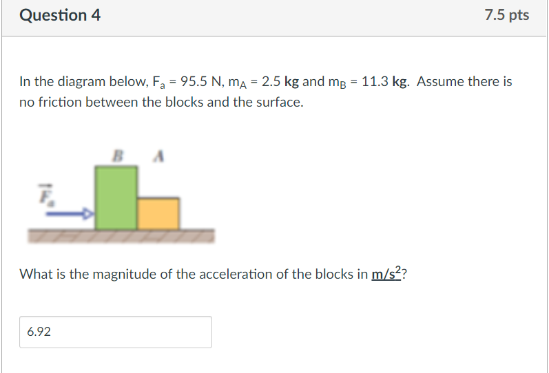 Solved A block has acceleration a when pulled by a string. | Chegg.com