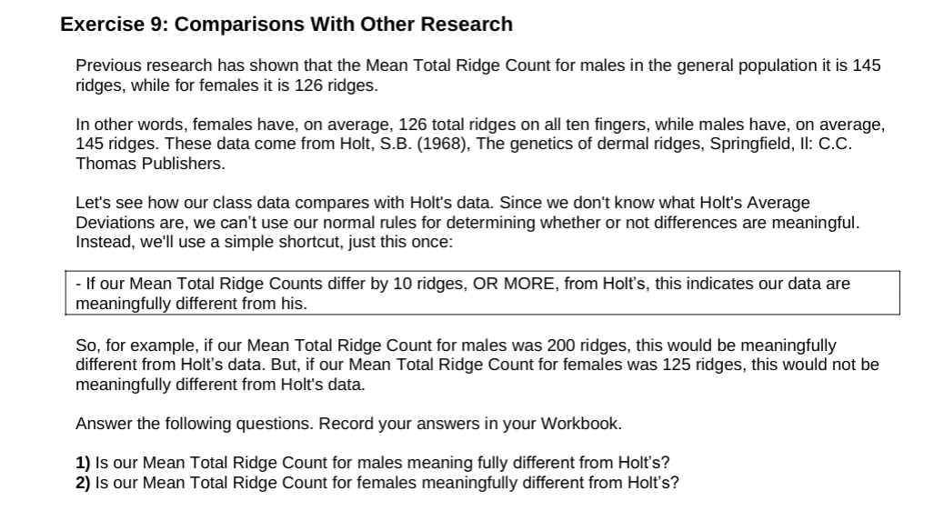 Solved Exercise 9: Comparisons With Other ResearchPrevious | Chegg.com