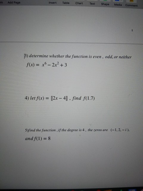 Solved Add Page Insert Table Chart Text Shape Media Comment | Chegg.com