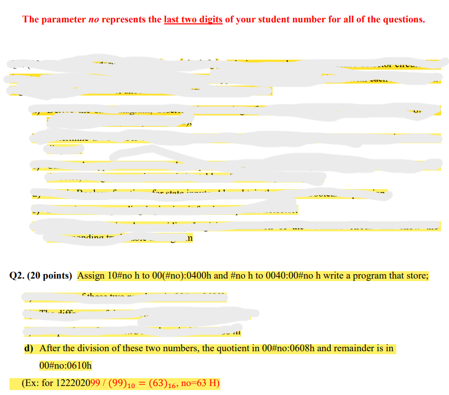 Solved (Ex: for 122202099 / (99)10 = (63)16, ﻿no=63 ﻿H)NOTE: | Chegg.com