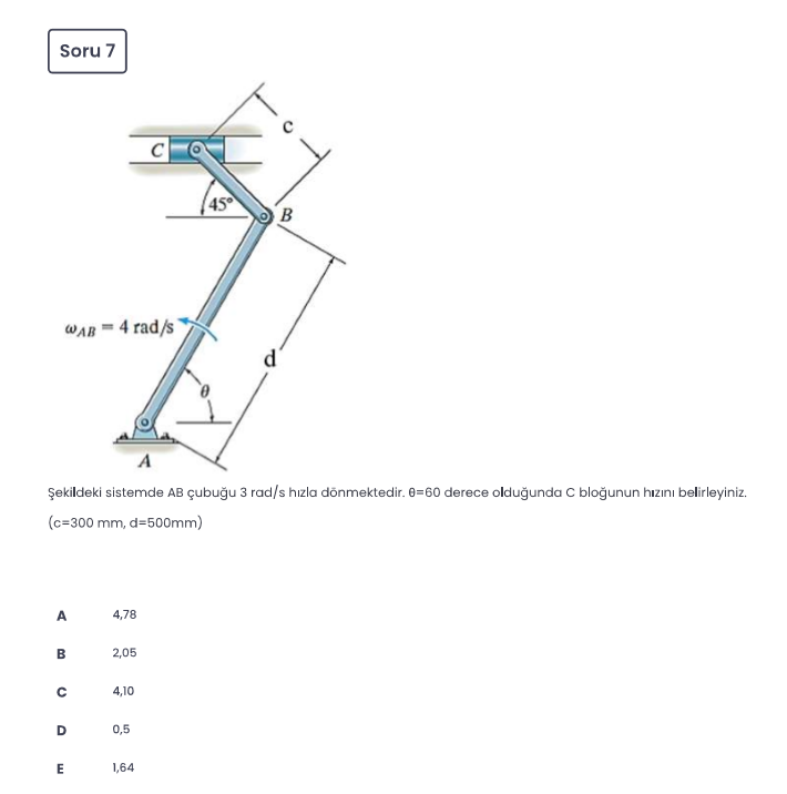 Solved In the system shown in the figure, the AB rod rotates | Chegg.com