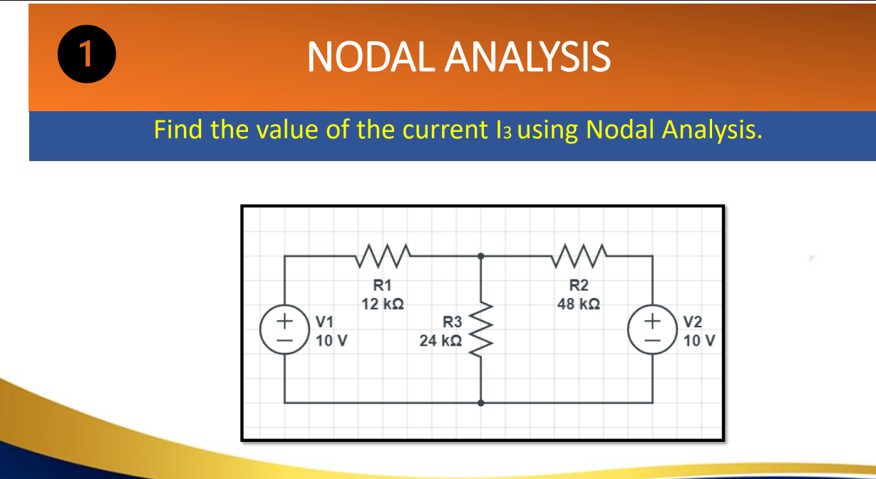 Solved 1NODAL ANALYSISFind the value of the current I3 | Chegg.com Solved 1NODAL ANALYSISFind the value of the current I3 | Chegg.com