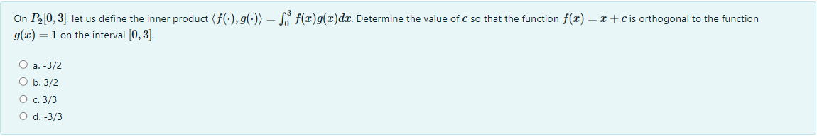 Solved On P2[0,3], let us define the inner product | Chegg.com
