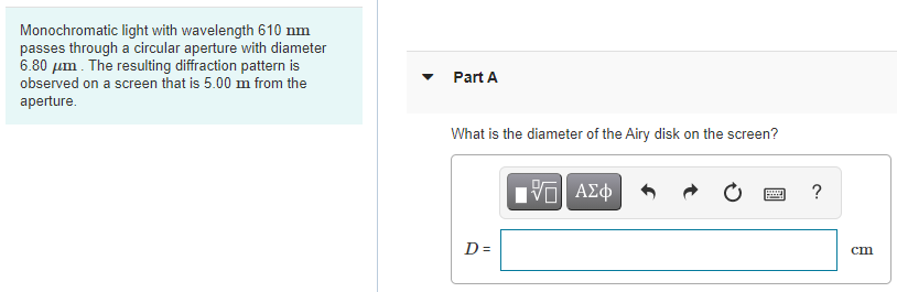 Solved Monochromatic light with wavelength 610 nm passes | Chegg.com