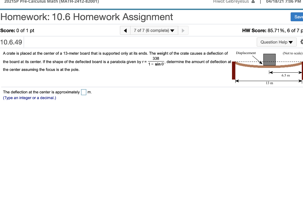 Pre-Calculus Math (MATH-2412-82001) Hiwot Gebreyesus | Chegg.com