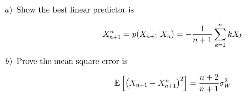 Consider the series Xt=Wt−Wt−1, where Wt is a white | Chegg.com