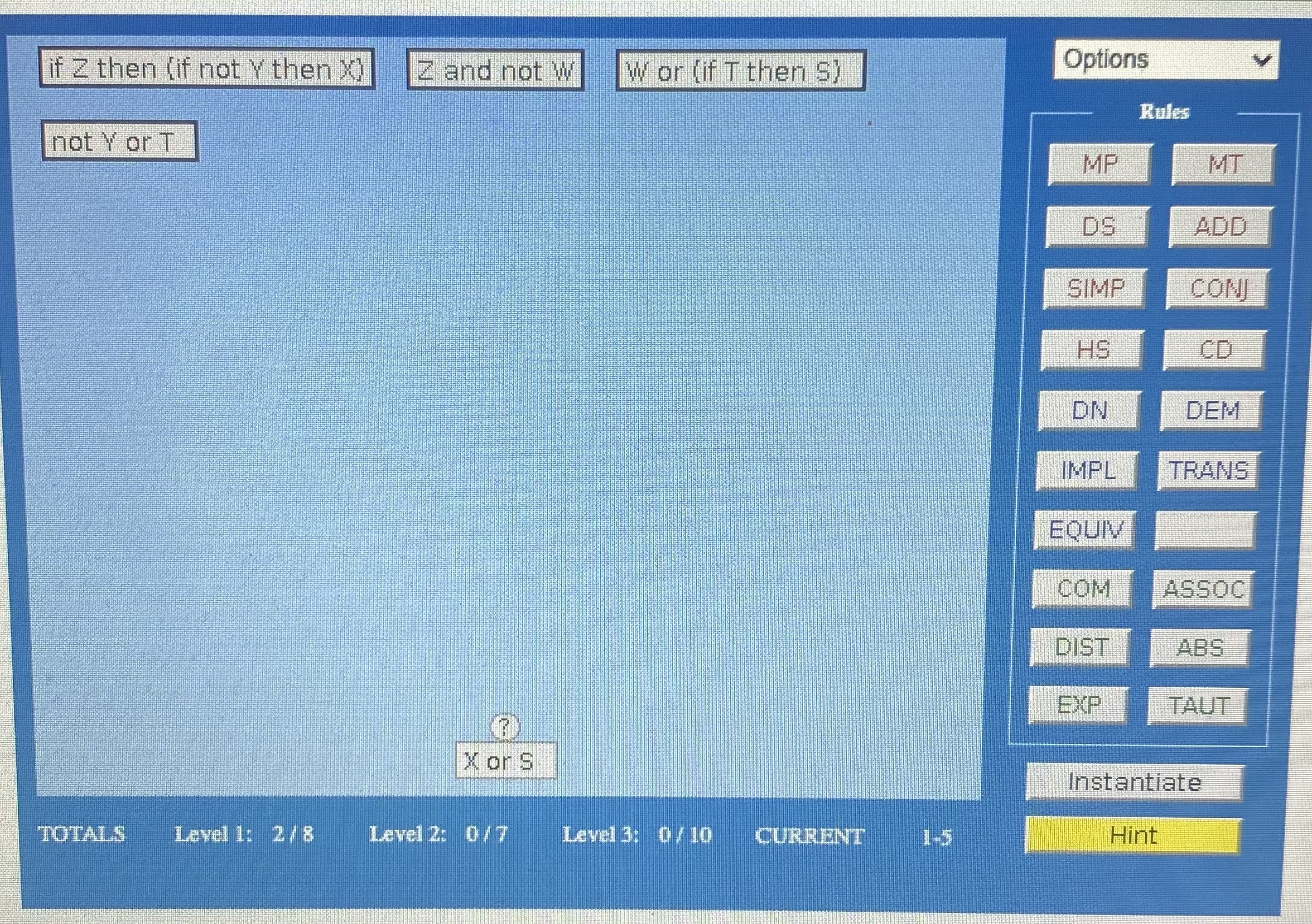 if Z then (if not Y then X ) not Y or T Z and not W W | Chegg.com