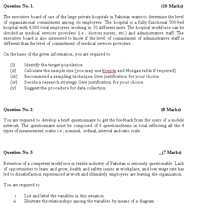 Solved Question No. 1. (10 Marks) The executive board of one | Chegg.com