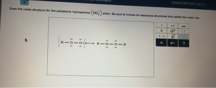 Solved Draw The Lewis Structure For The Polyatomic