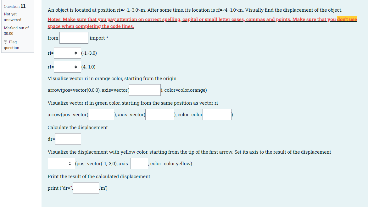 Solved Question 11 Not yet answered An object is located at | Chegg.com
