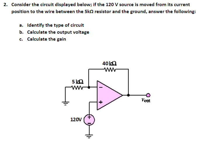 Solved 2. Consider the circuit displayed below; if the 120 V | Chegg.com