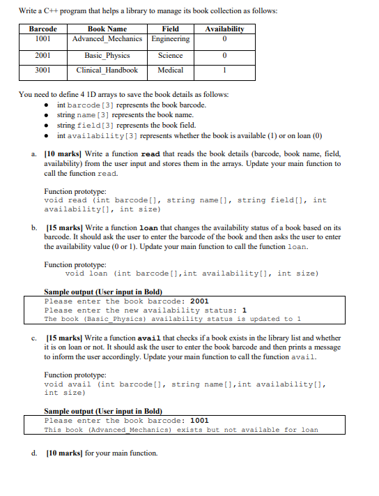Solved Write a C++ program that helps a company to manage | Chegg.com