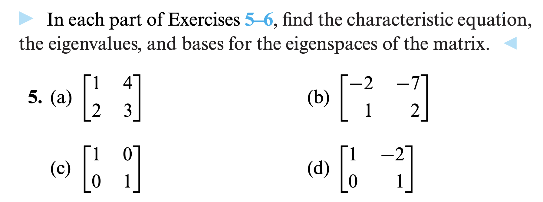 In each part of Exercises 5-6, find the | Chegg.com