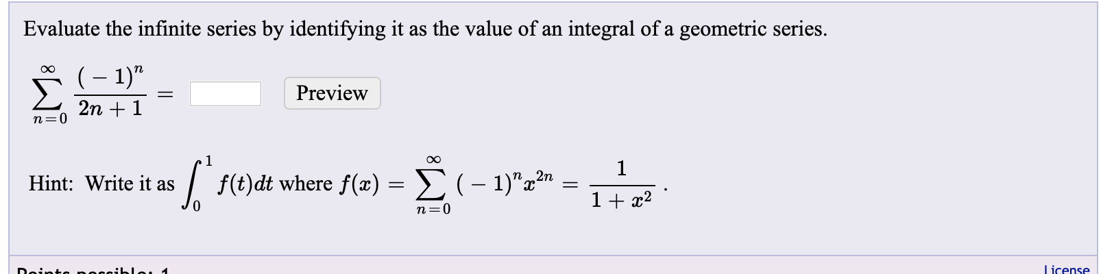 Solved Evaluate the infinite series by identifying it as the | Chegg.com